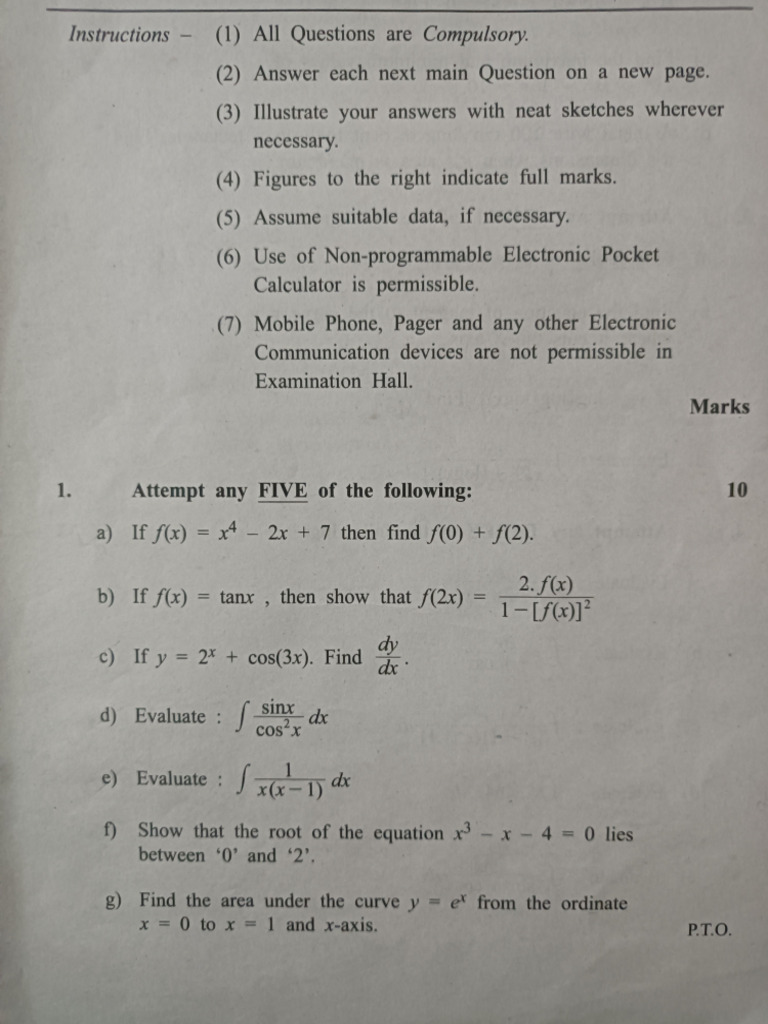 Winter Model Question Paper (2022) | PDF