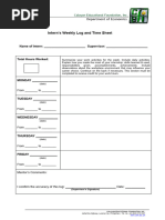 Internship Logbook Template | PDF | Internship | Job Hunting