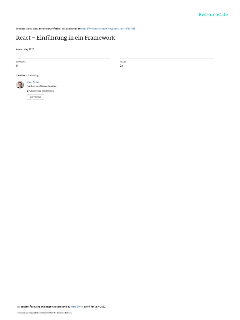 Einfuhrung in React Ein Framework | PDF Einfuhrung in React Ein Framework | PDF