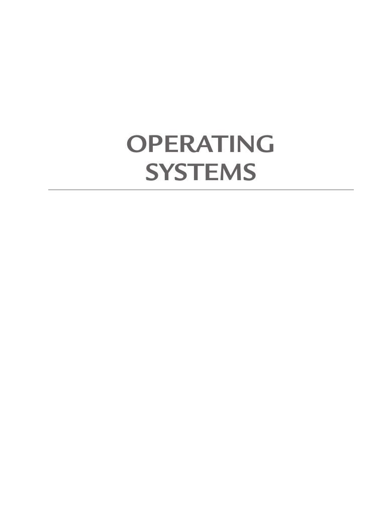 Operating Systems | PDF Operating Systems | PDF