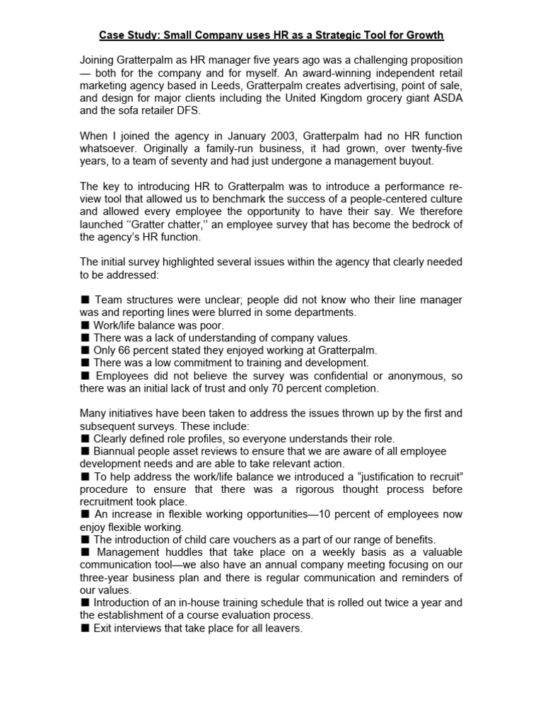 HR Case Study 2 | PDF