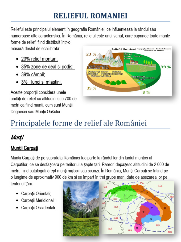 Relieful Romaniei | PDF