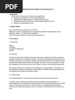 Detailed Lesson Plan in Argumentative Writing Techniques 1 | PDF ...