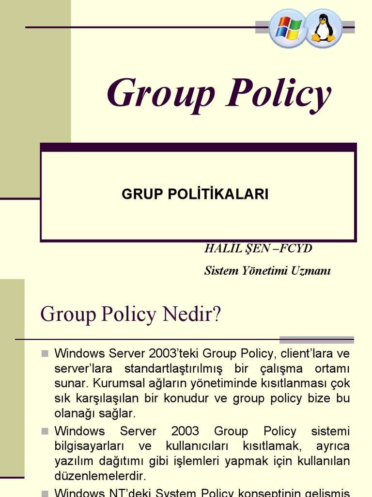 Group Policy | PDF
