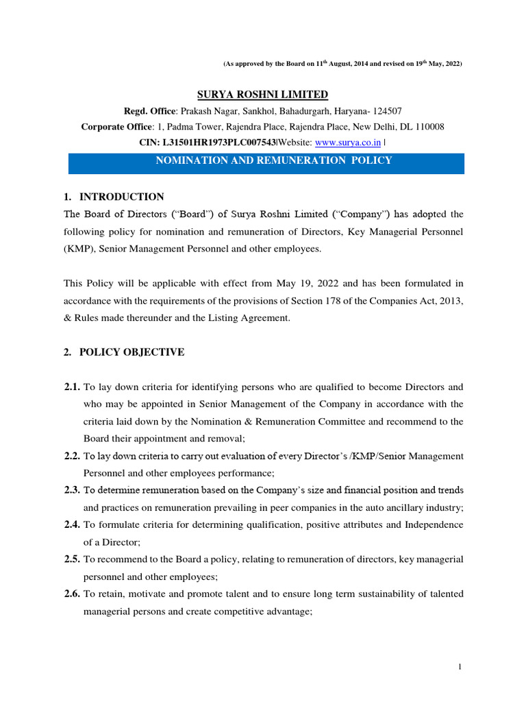 NRC-Revised-Policy - 19 05 2022 | PDF