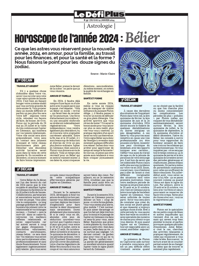 Horoscope 2024 | PDF