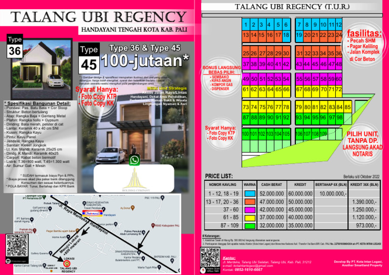 Brosur Talang Ubi Regency - 2022 | PDF
