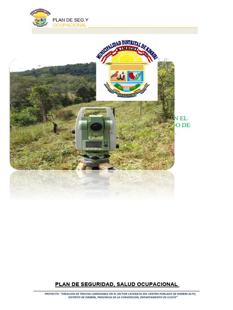 Plan de Seguridad y Salud Ocupacional-Catarata - Ok | Descargar gratis PDF | Seguridad y salud ...