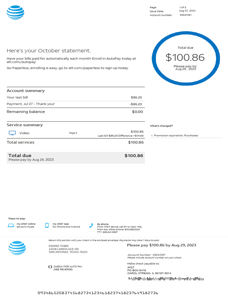 Edward Phone Bill | PDF