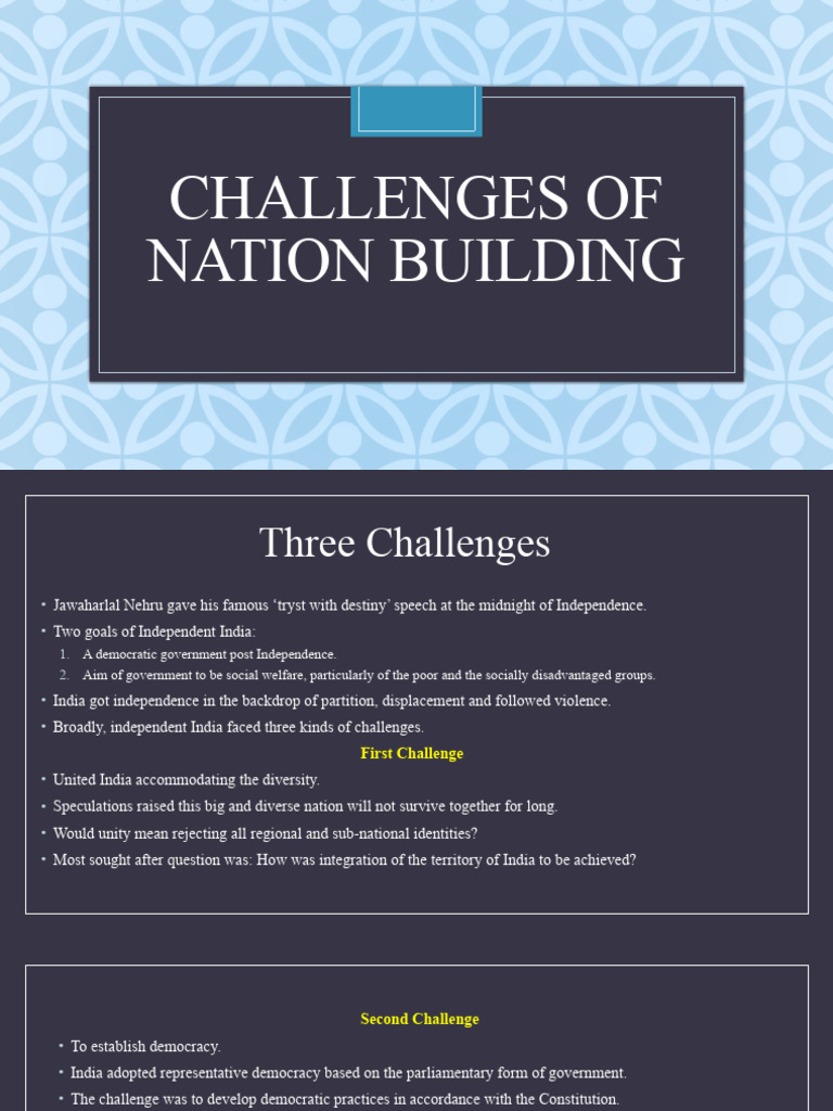 Challenges of Nation Building | PDF Challenges of Nation Building | PDF