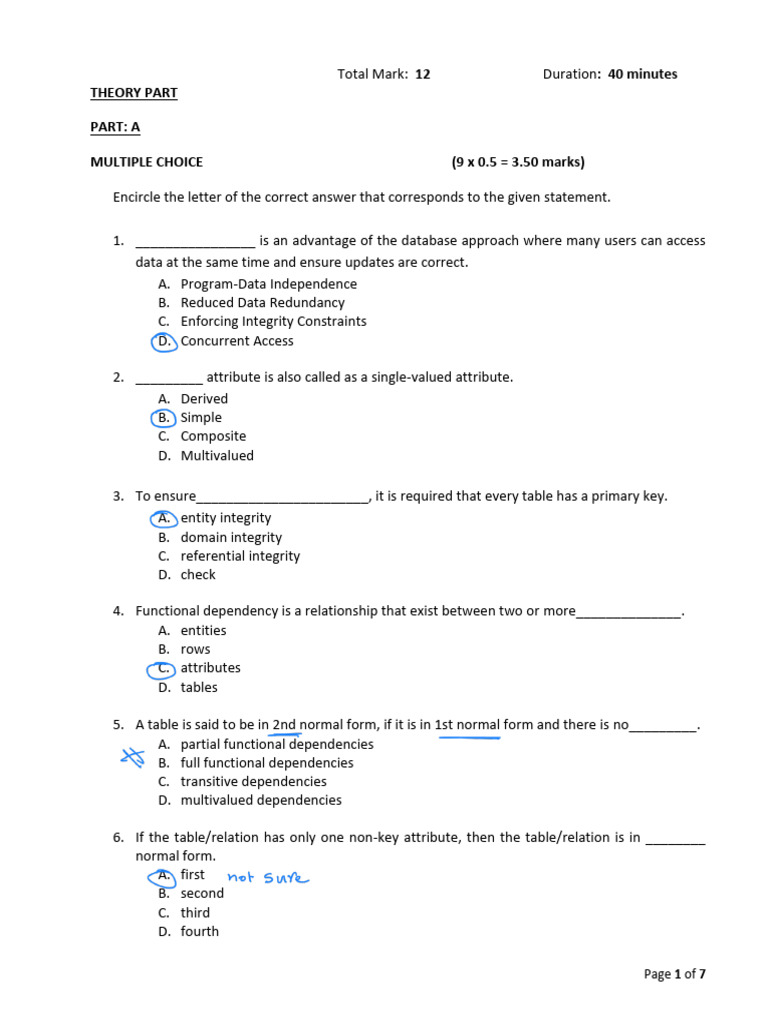 Final Exam ITDB101 AY 2021-22 Sem2 | PDF | Computers