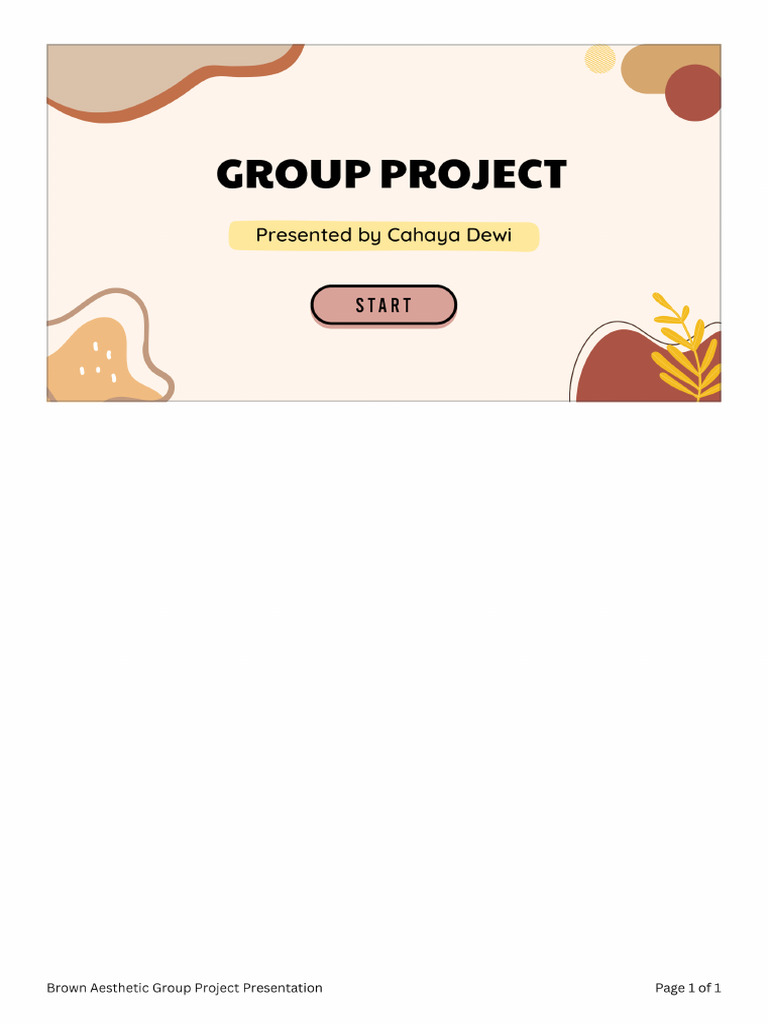 Brown Aesthetic Group Project Presentation | PDF
