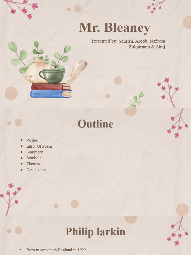 Mr. Bleaney - pptx-1-1 | PDF