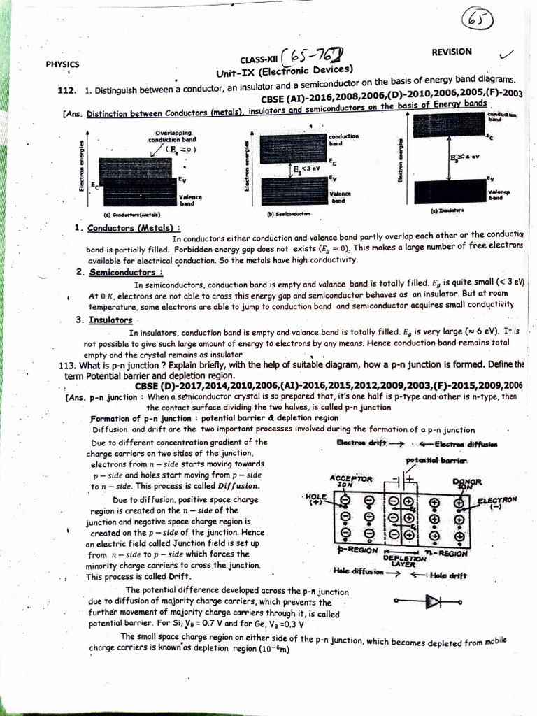 Revision - Semiconductor and Devices | PDF