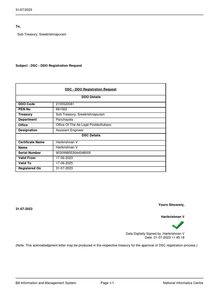 Bims Certificate | PDF