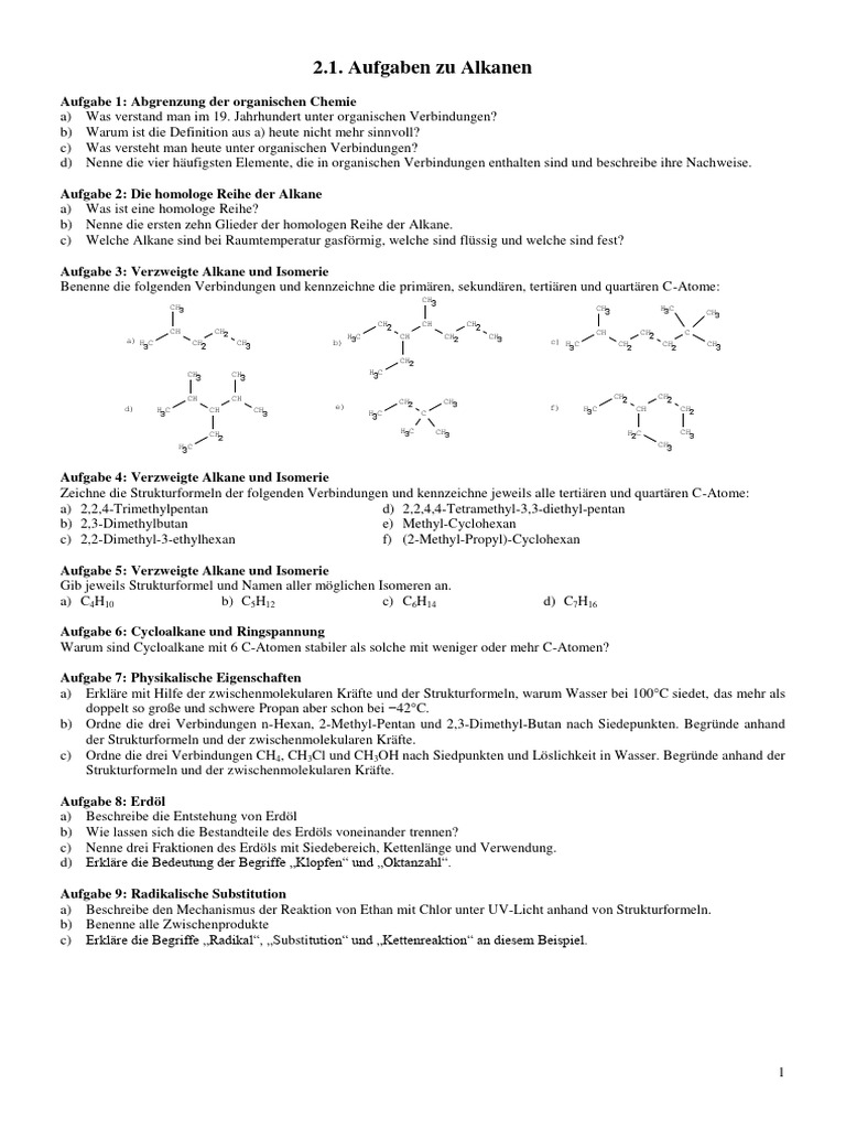 2 1 A Alkane | PDF