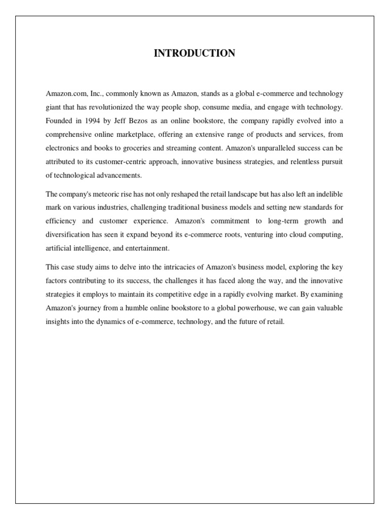 Amazon Case Study | PDF