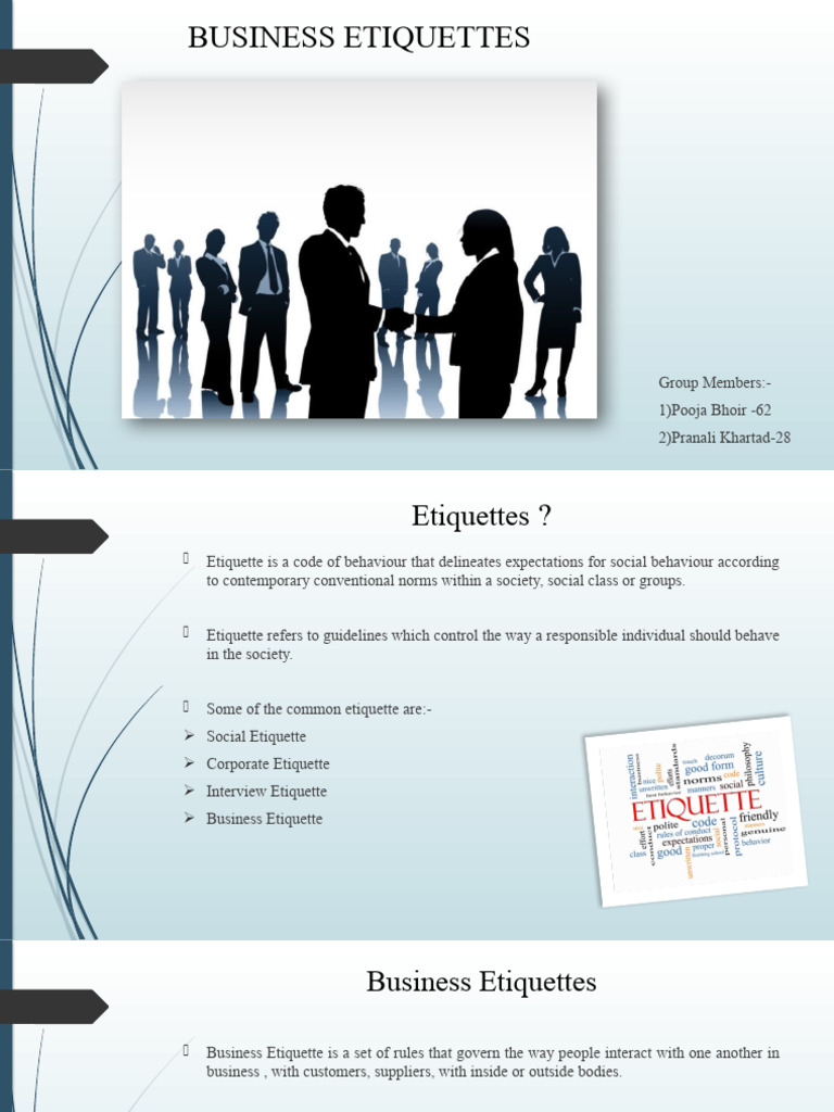 Business Etiquettes | PDF