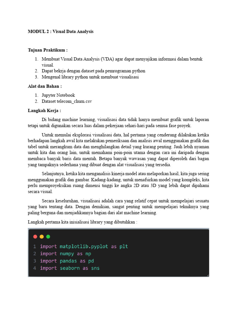 MODUL 2 Visual Data Analysis | PDF