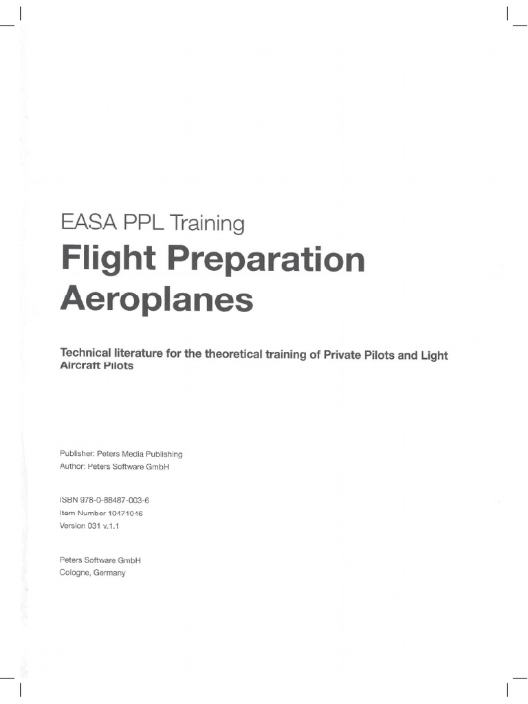 Flight Preparation Aeroplanes PRESS | PDF