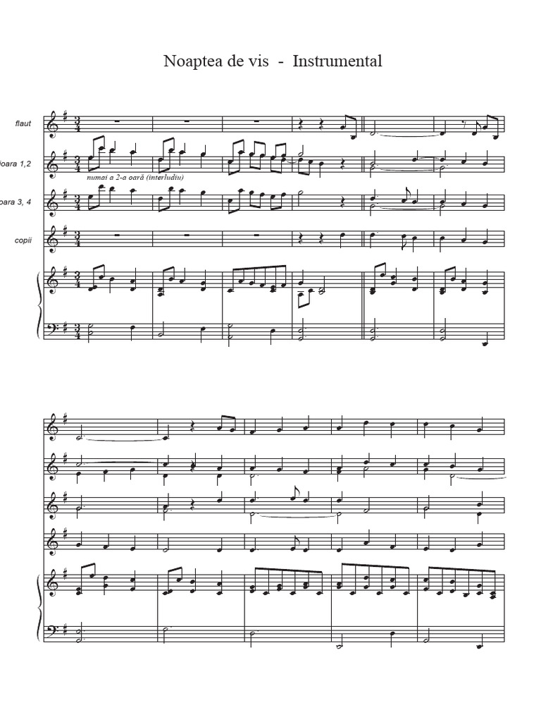 Noaptea de Vis Instr | PDF
