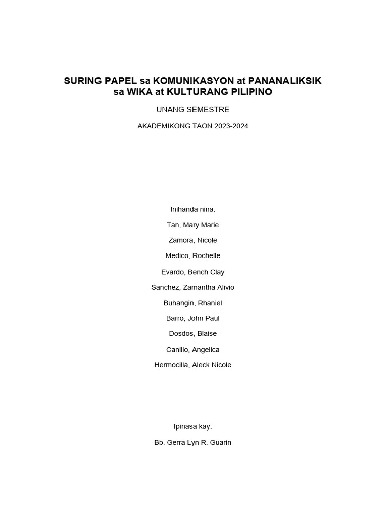 Suring Papel | PDF