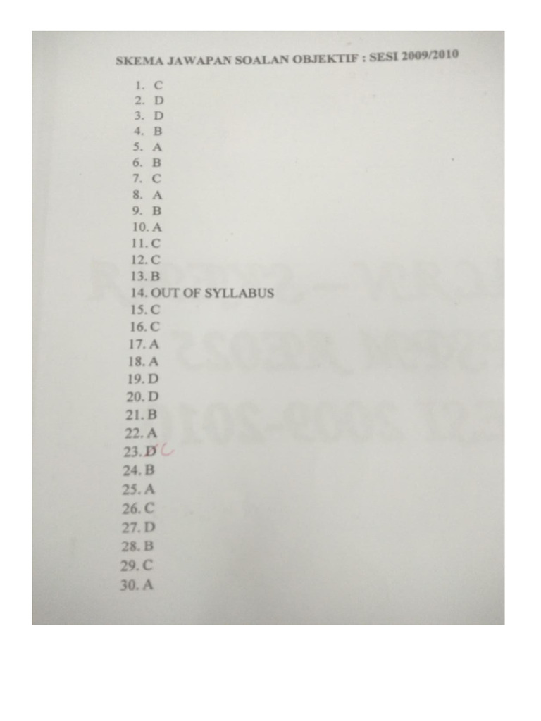 Skema PSPM 09 - 10 Ae025 | PDF