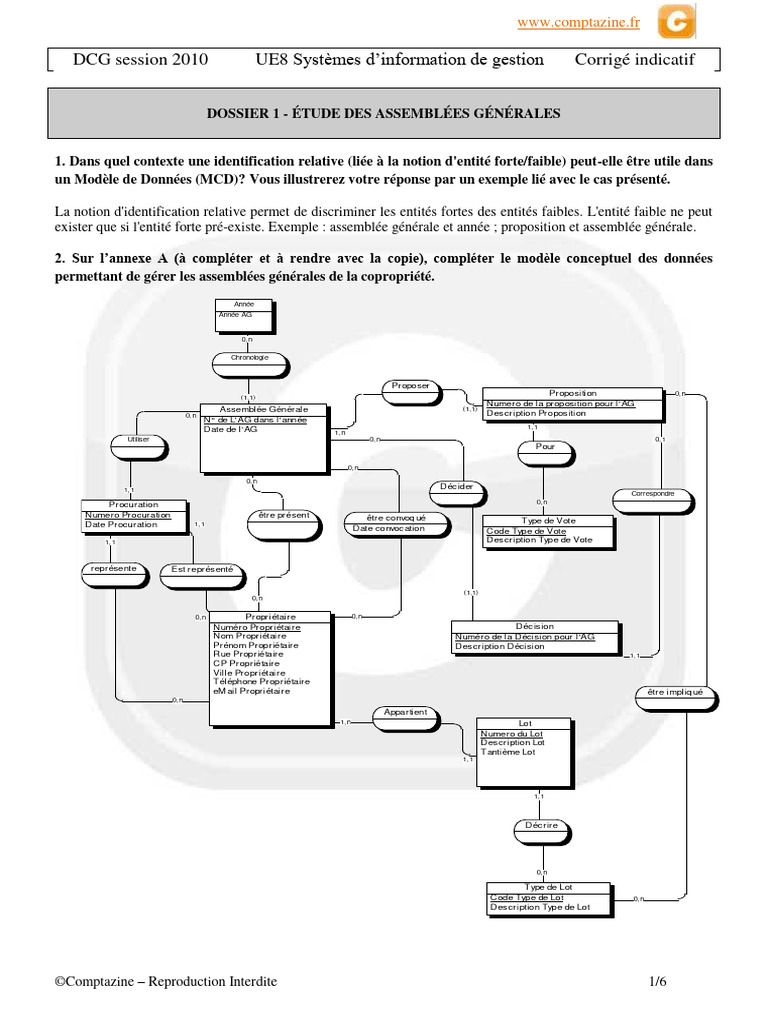 Corrigé DCG SIG 2010 | PDF