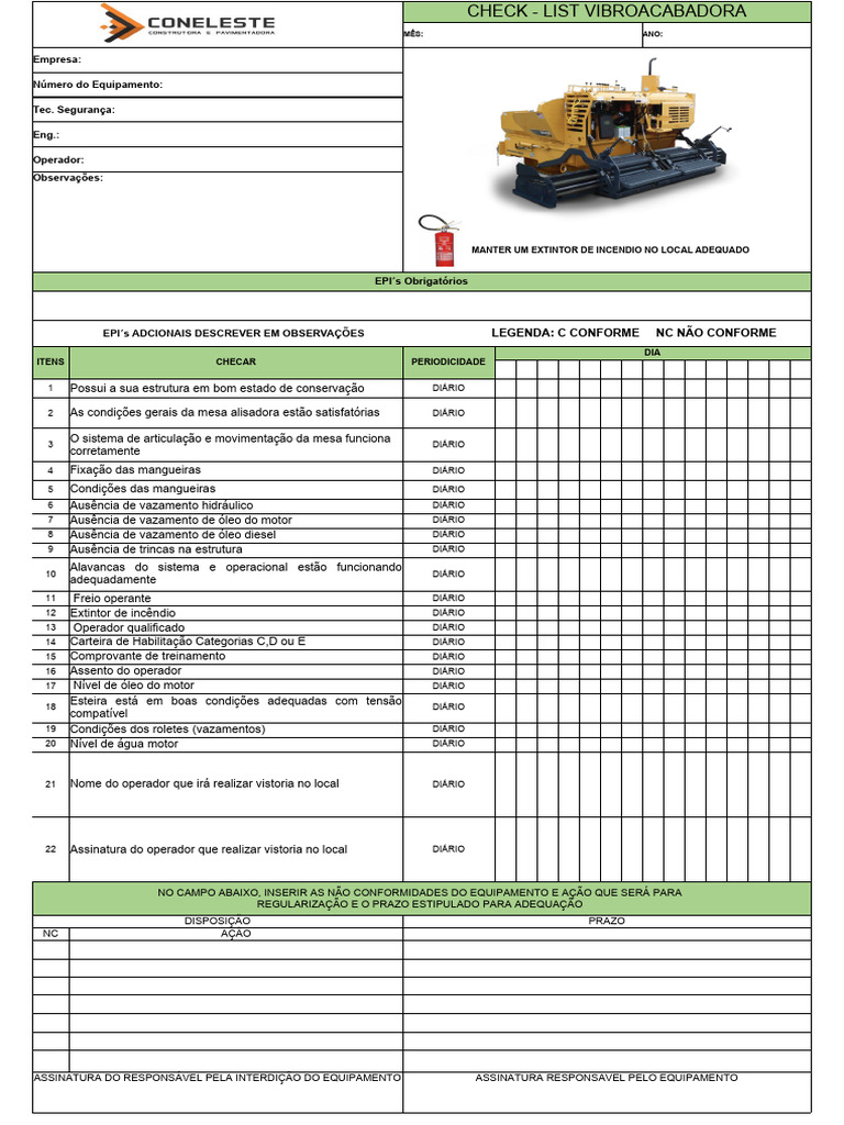 Modelo Check List Productor