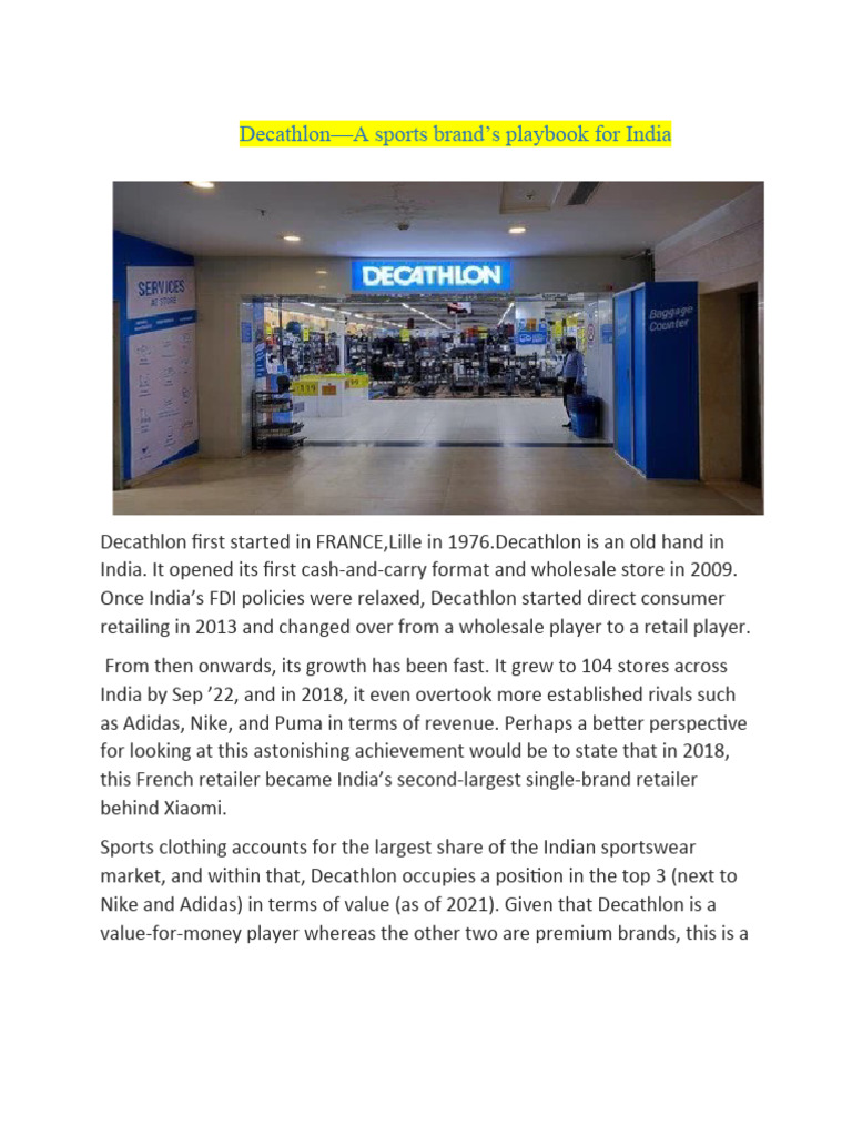 Decathlon Assignment Document | PDF