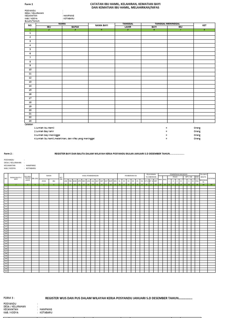 Form Sip Posyandu-1 | PDF