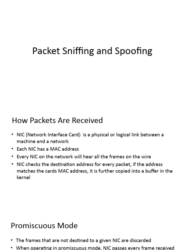 N04 Sniffing Spoofing | PDF