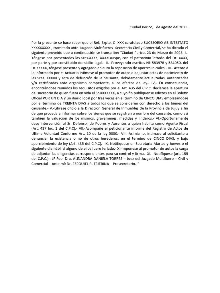 Carta Documento - Modelo Subir | PDF