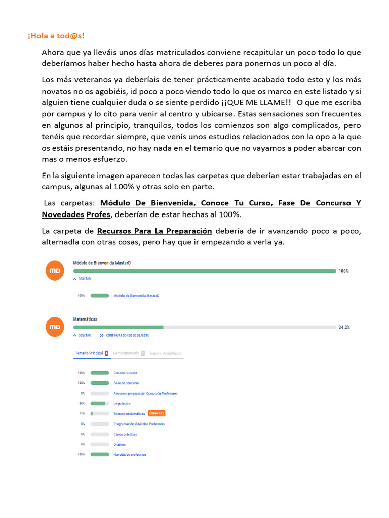 ¡Hola A Tod@s!: Novedades Profes, Deberían de Estar Hechas Al 100% | PDF