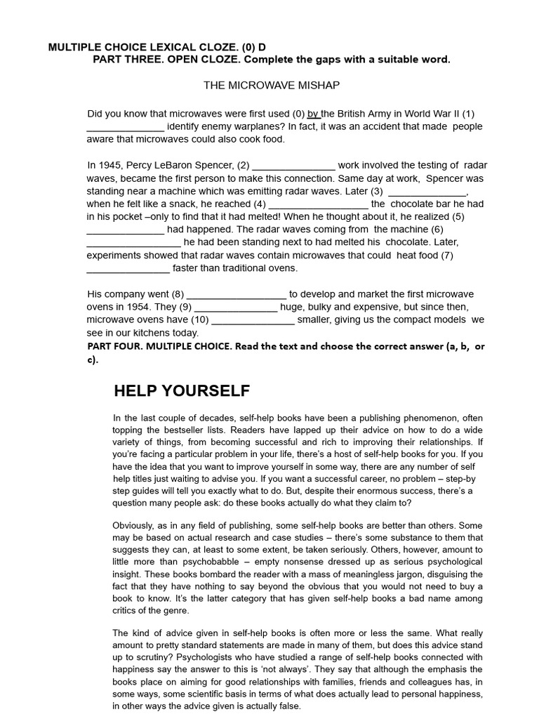 Task B2.2 Reading English | PDF