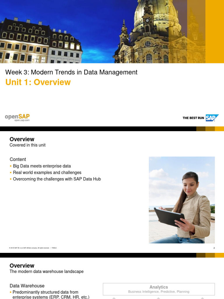 openSAP bw4h2 Week 3 Unit 1 BIGDATAOVERVIEW Presentation | PDF