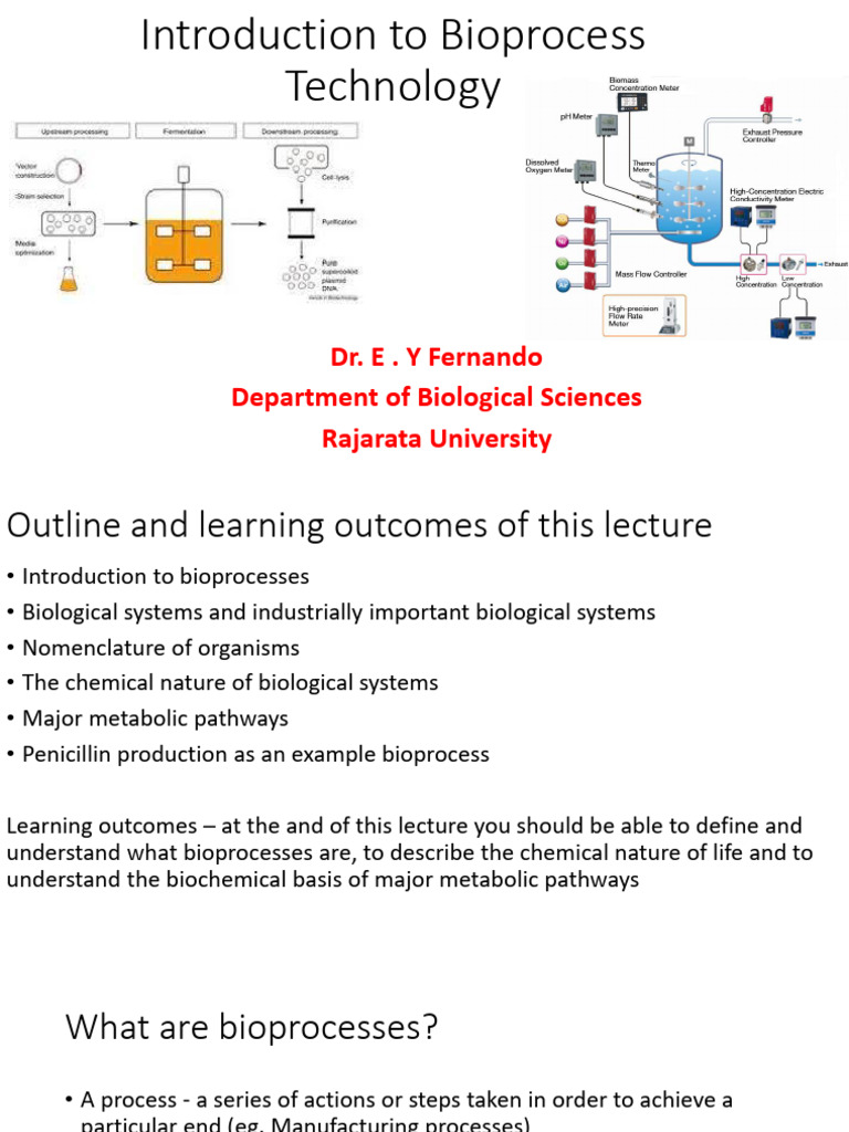 01.introduction To Bioprocess Technology | PDF