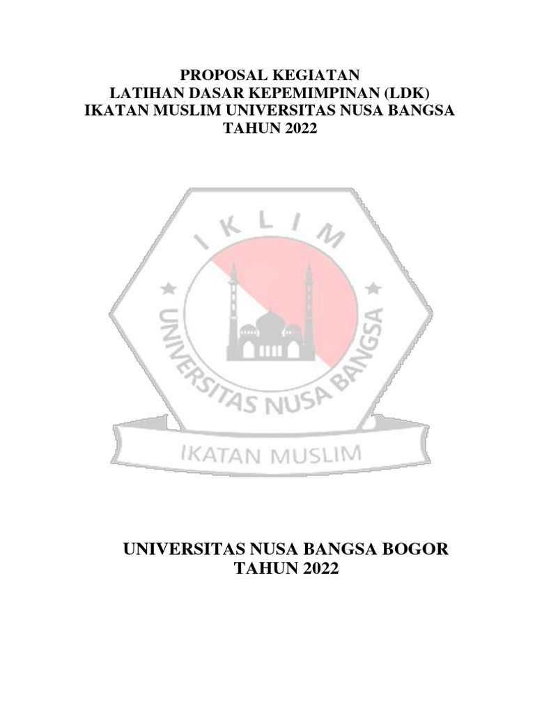 Proposal Kegiatan LDK IKLIM 2022-1 | PDF