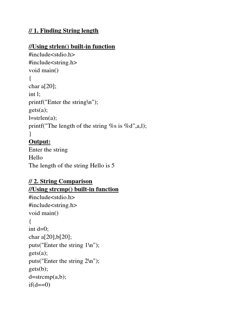 String Operations | PDF