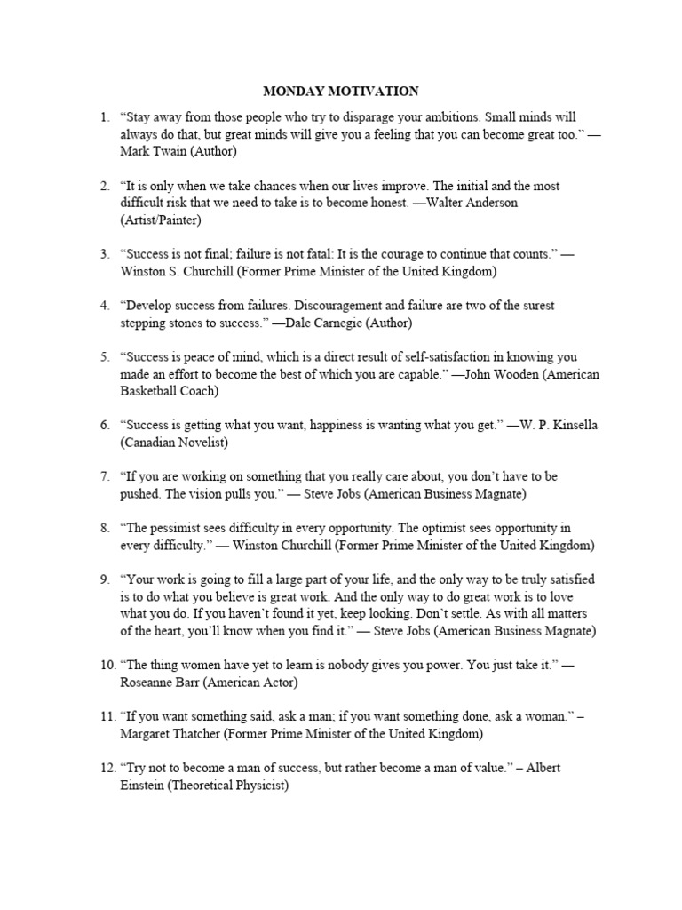 Monday Motivation | PDF