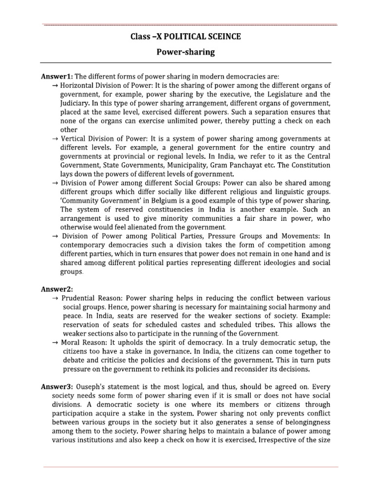 10th Civics Ch1 | PDF