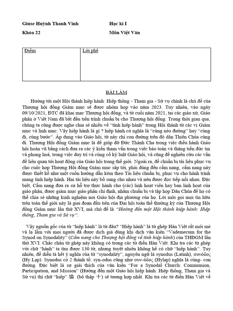 Giuse Hu NH Thanh Vinh 123 | PDF