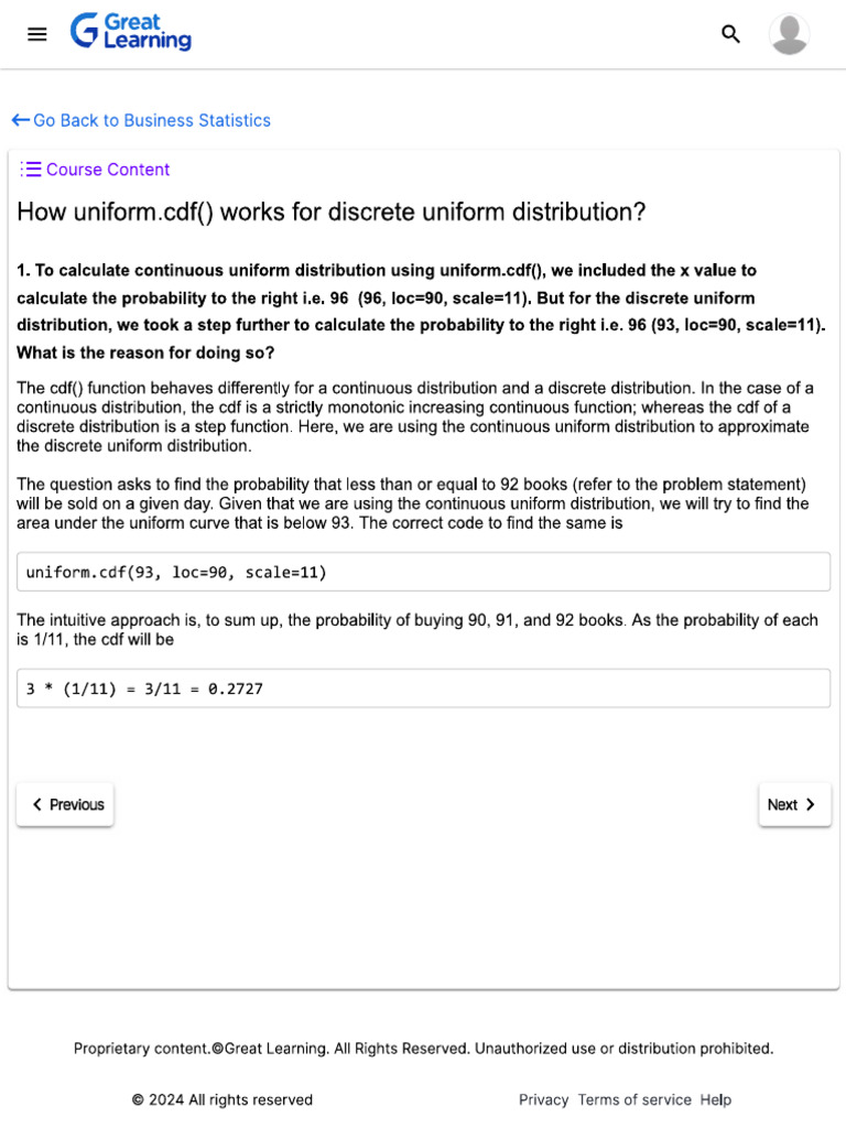 How Uniform - CDF Works For Discrete Uniform Distribution | PDF