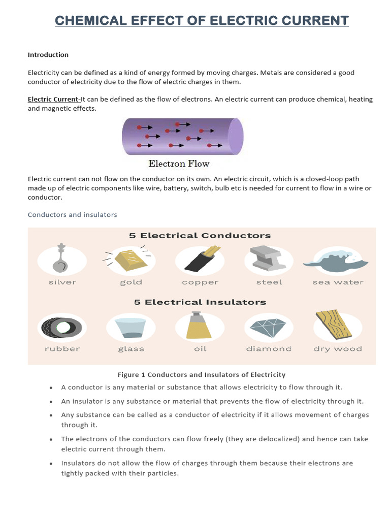 Chemical Effect of Electric Current | PDF | Home & Garden | Science ...