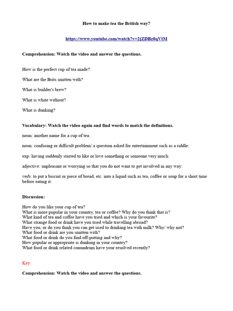 British Tea Making Guide | PDF