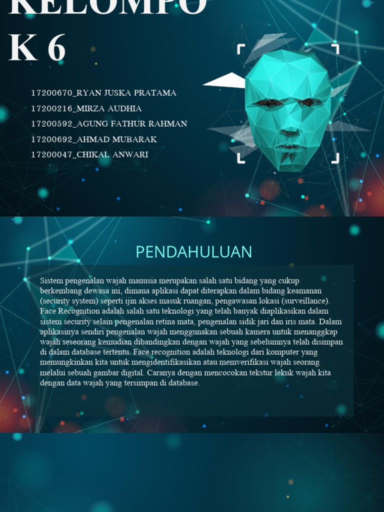 METODE PENELITIAN FACE RECOGNITION KEL 6 | PDF