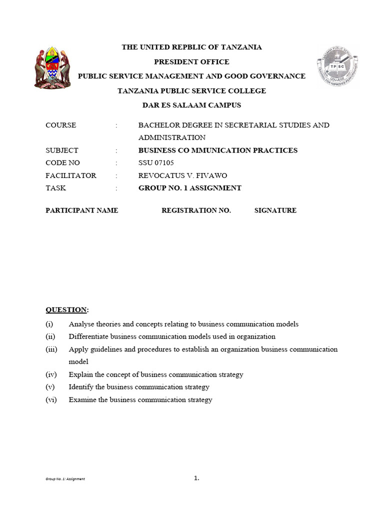 Group 1 - FINAL - Assignment - business communication | PDF | Communication | Target Audience