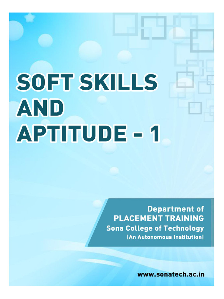 U19GE301 - Soft Skill and Aptitude - I | PDF