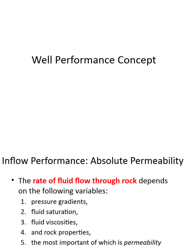 Well Performance Concept | Download Free PDF | Permeability (Earth ...