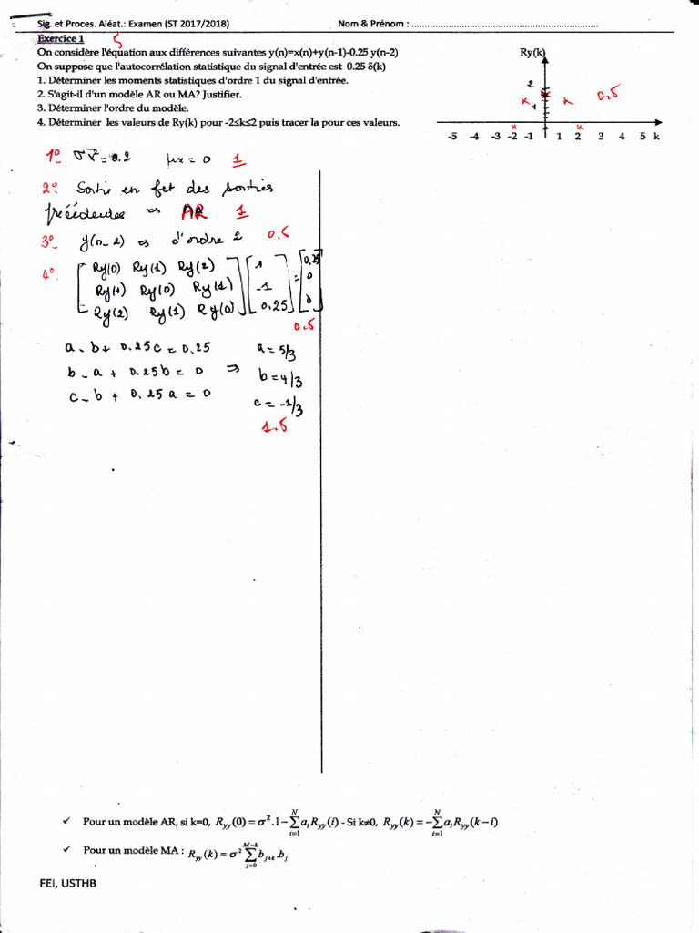 Examen S1 2017 2018 Ratt | PDF